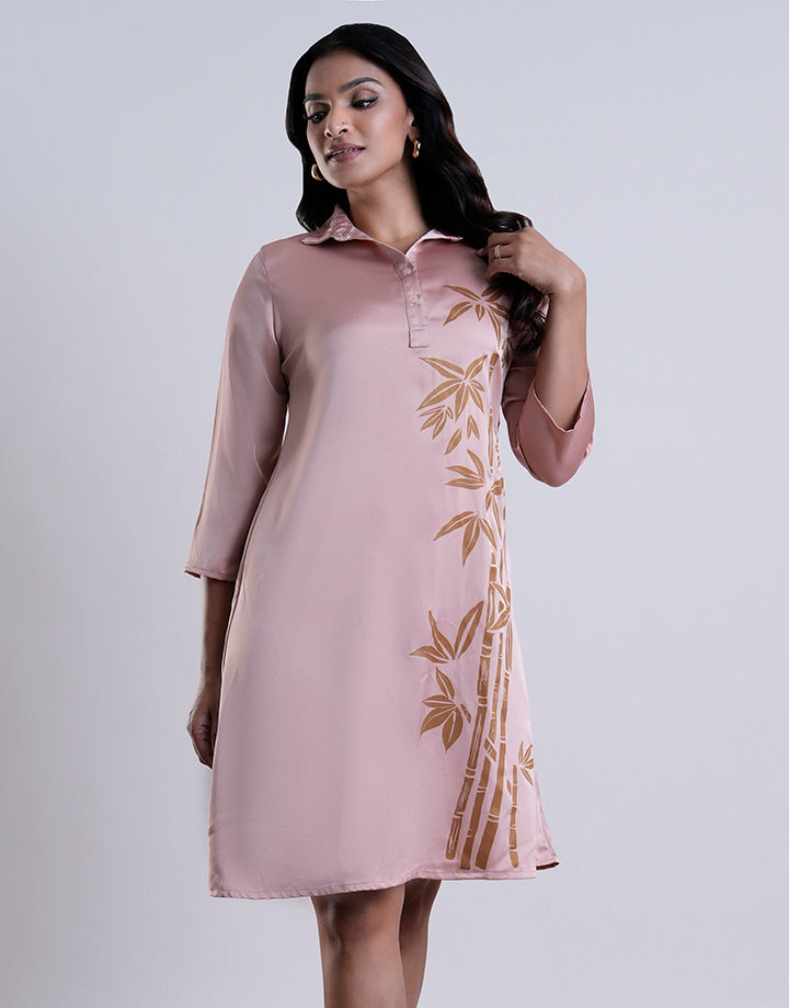 3/4 Sleeve Screen Print Dress – Spring & Summer